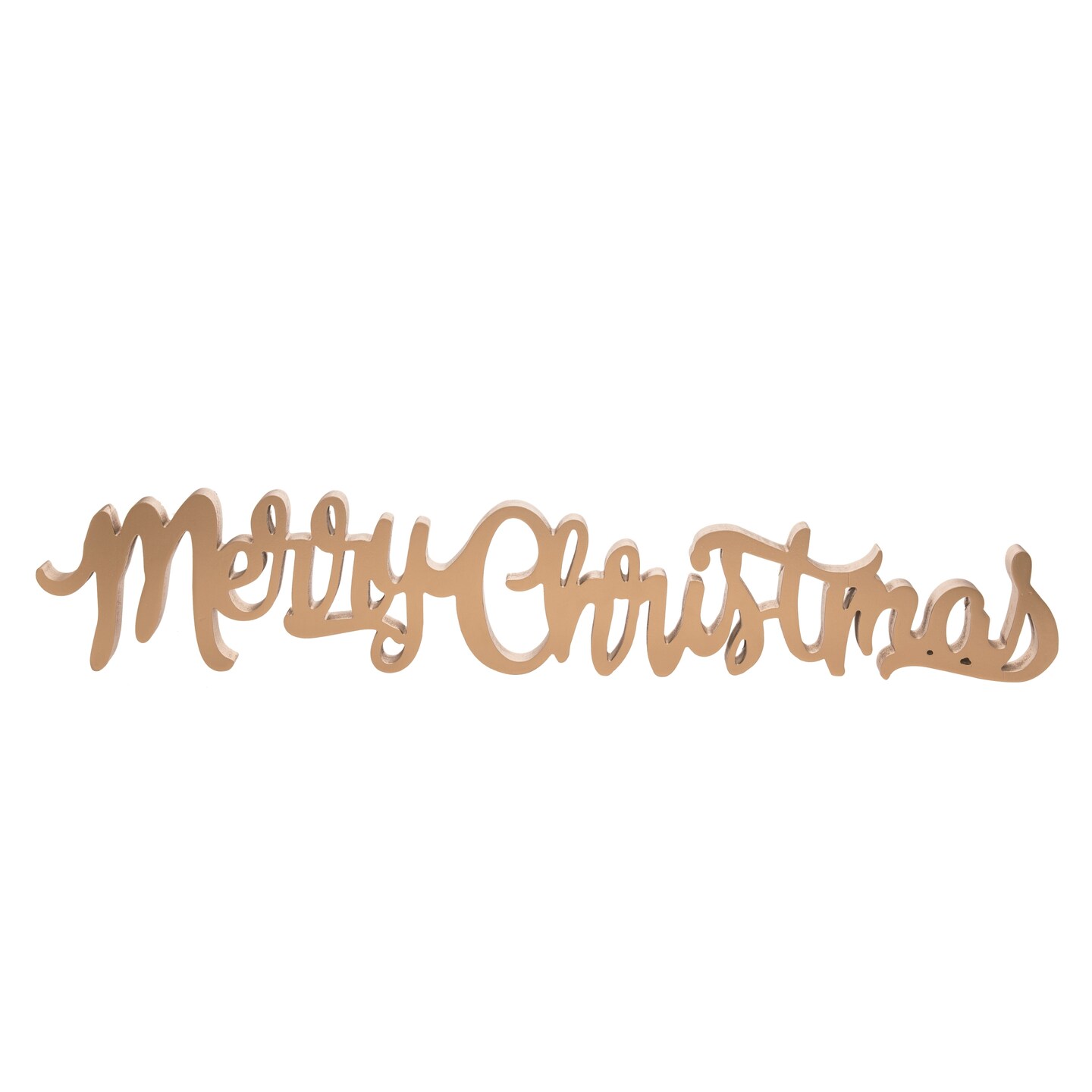 Gold Merry Christmas Decor MDF Decorative Sculpture Festive Accent ...