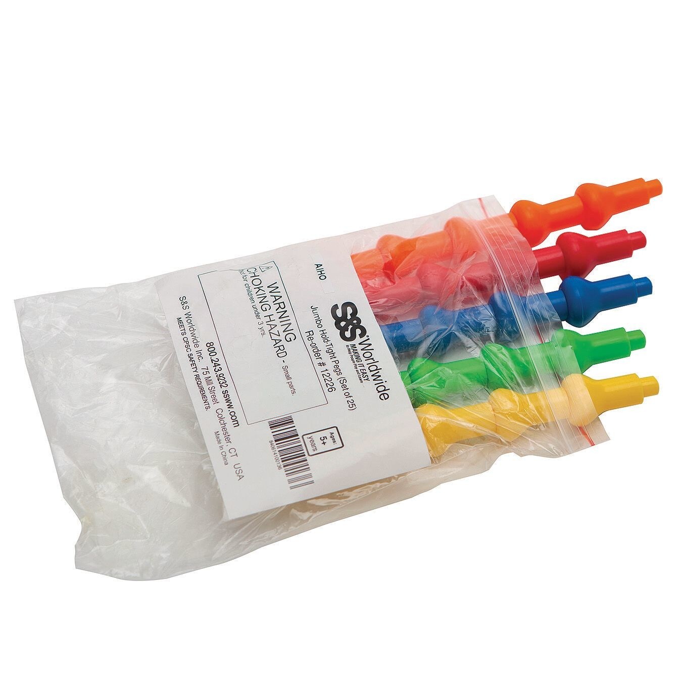 Jumbo Hold Tight™ Pegs for Stacking, Sorting & Pegging (Set of 25 ...