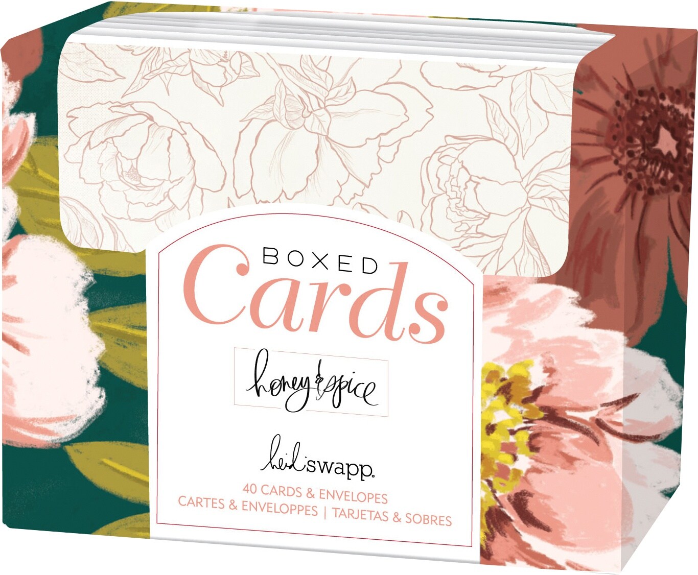 Heidi Swapp A2 Cards W/Envelopes (4.375"X5.75") 40/Box-Honey Spice ...