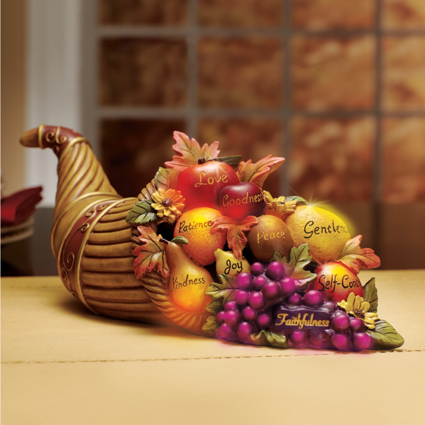 Collections Etc Color Changing Cornucopia Centerpiece | Michaels