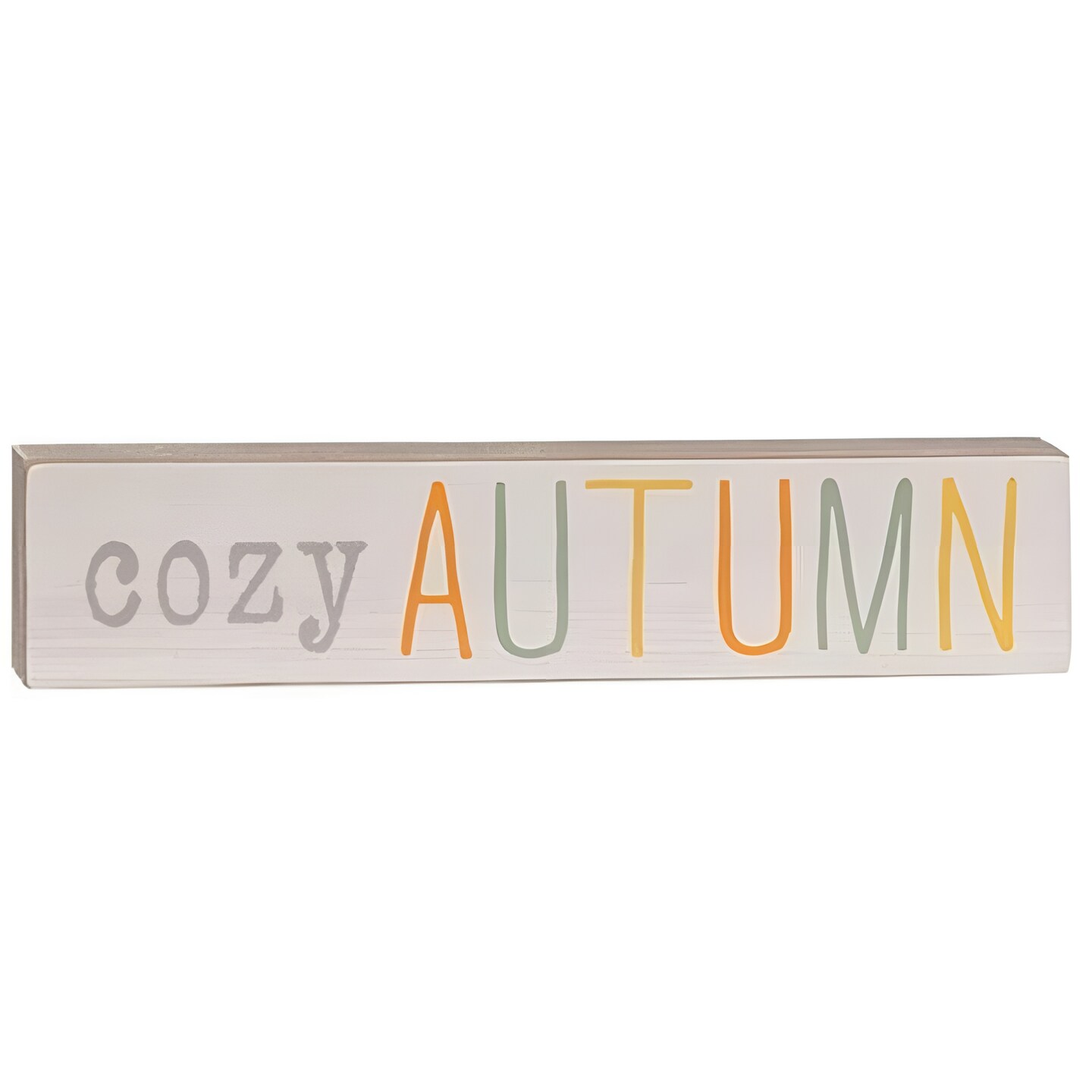 Wood Block Sign Fall Tabletop Decor Autumnal Multi Color Font | Michaels