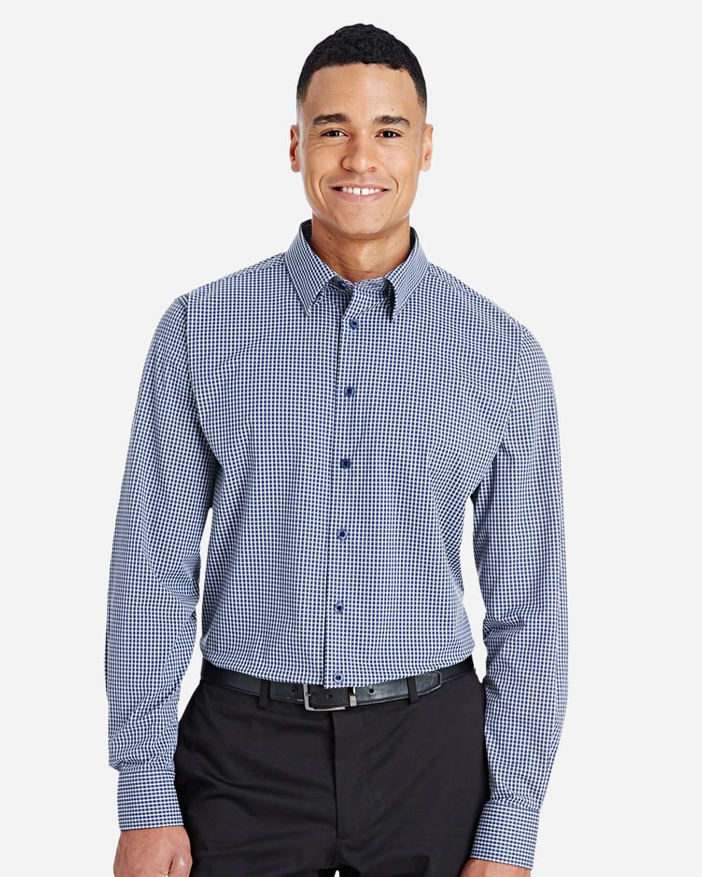 Devon & Jones® Men’s Tonal Mini Check Long Sleeve Dress Shirt ...