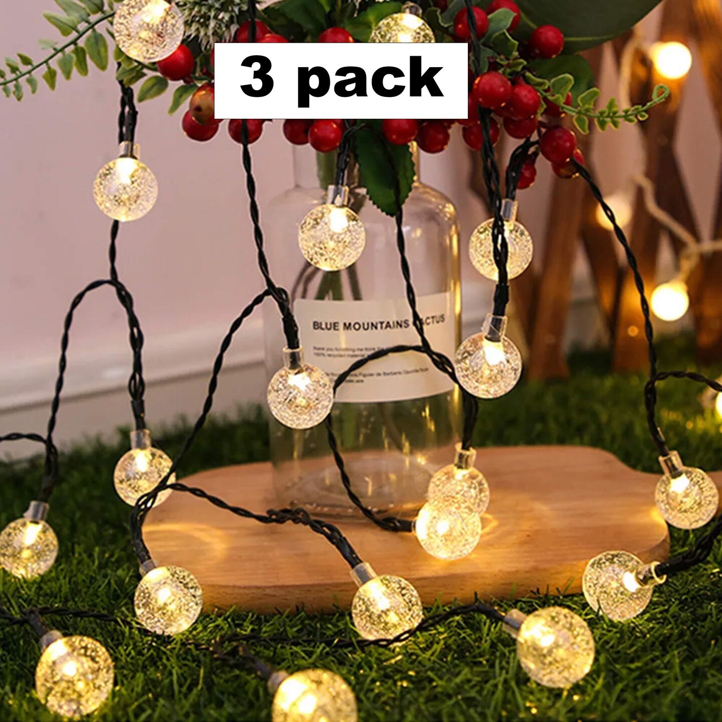 Waterproof 60 LED Solar Bubble String Lights for Festive Events | Michaels