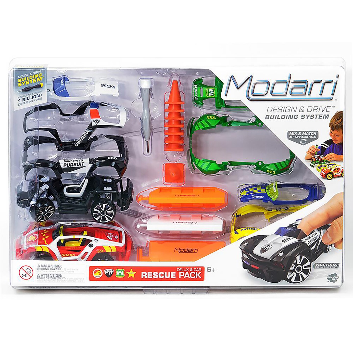 Modarri: Deluxe 2 Car Rescue Pack - DIY Design & Build Toy Cars, Mix ...