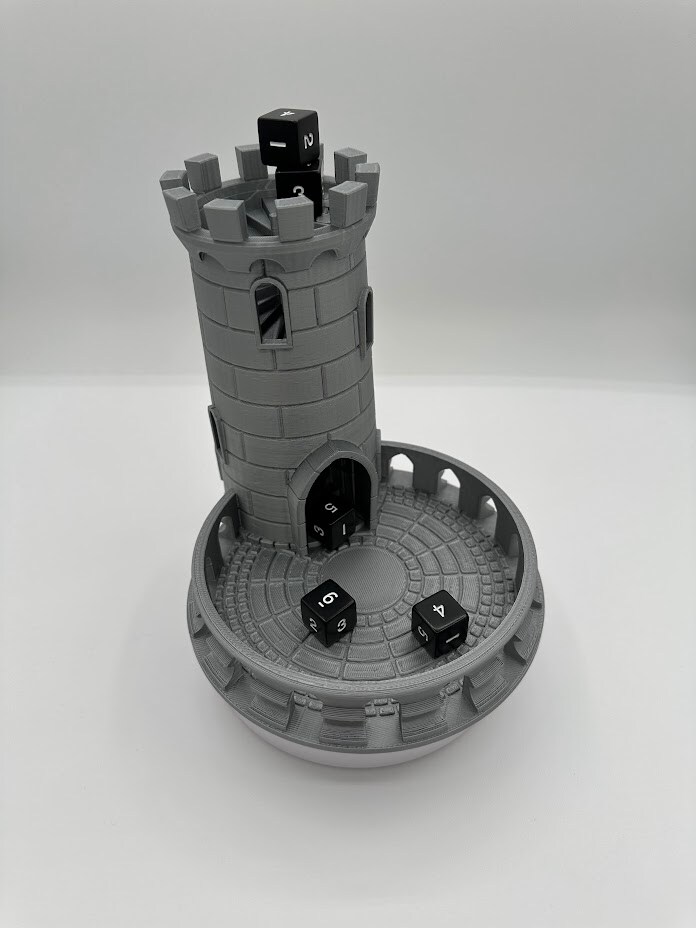 Castle Tower Dice Roller - Multiple Color Options - Custom 3D Printed ...