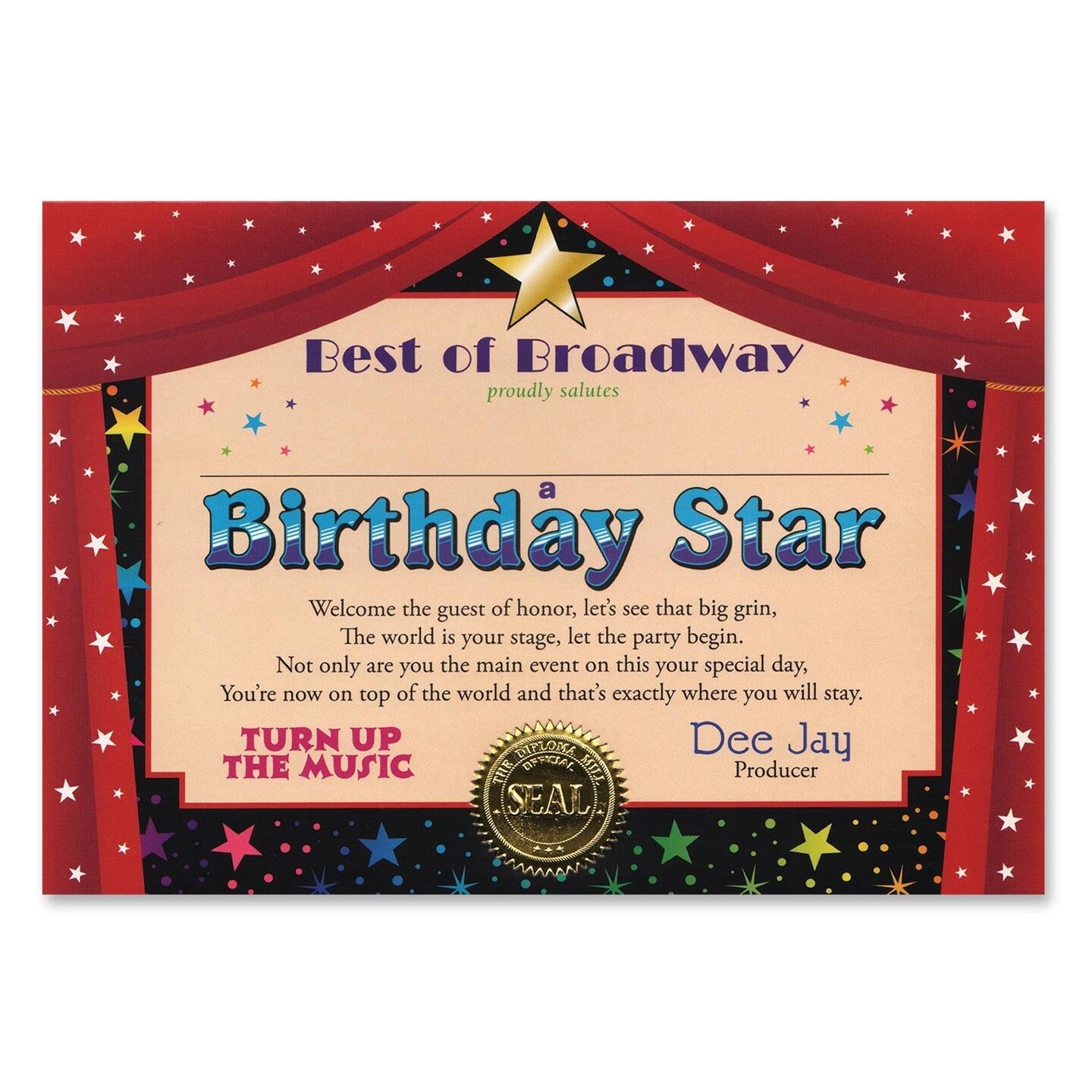 6 Pack Bulk Birthday Star Certificate | Michaels
