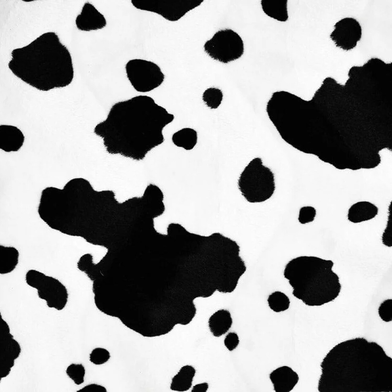 White Black Cow Satin Print Fabric 60" Wide Charmeuse Satin, Size: 4 ...