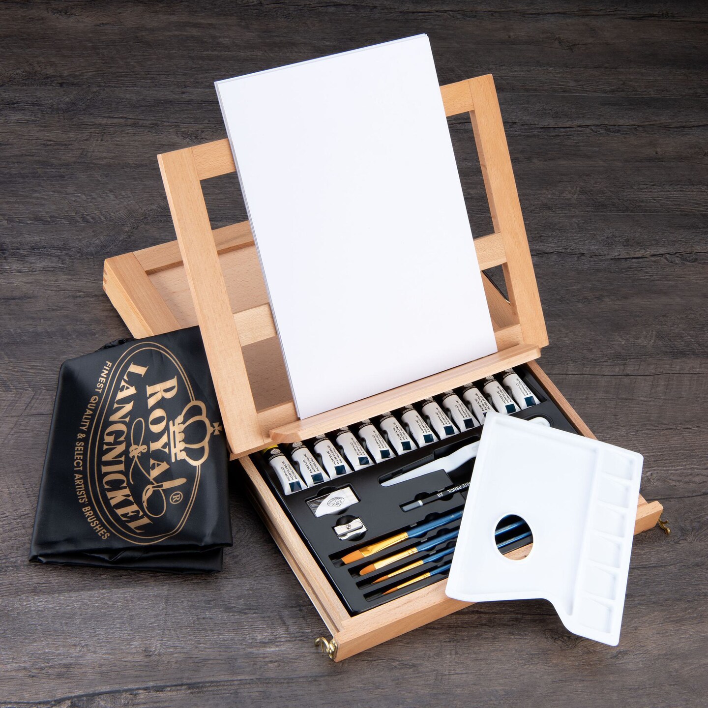 REA4901 | Essentials™ 27pc Acrylic Painting Travel Easel Art Set | Michaels