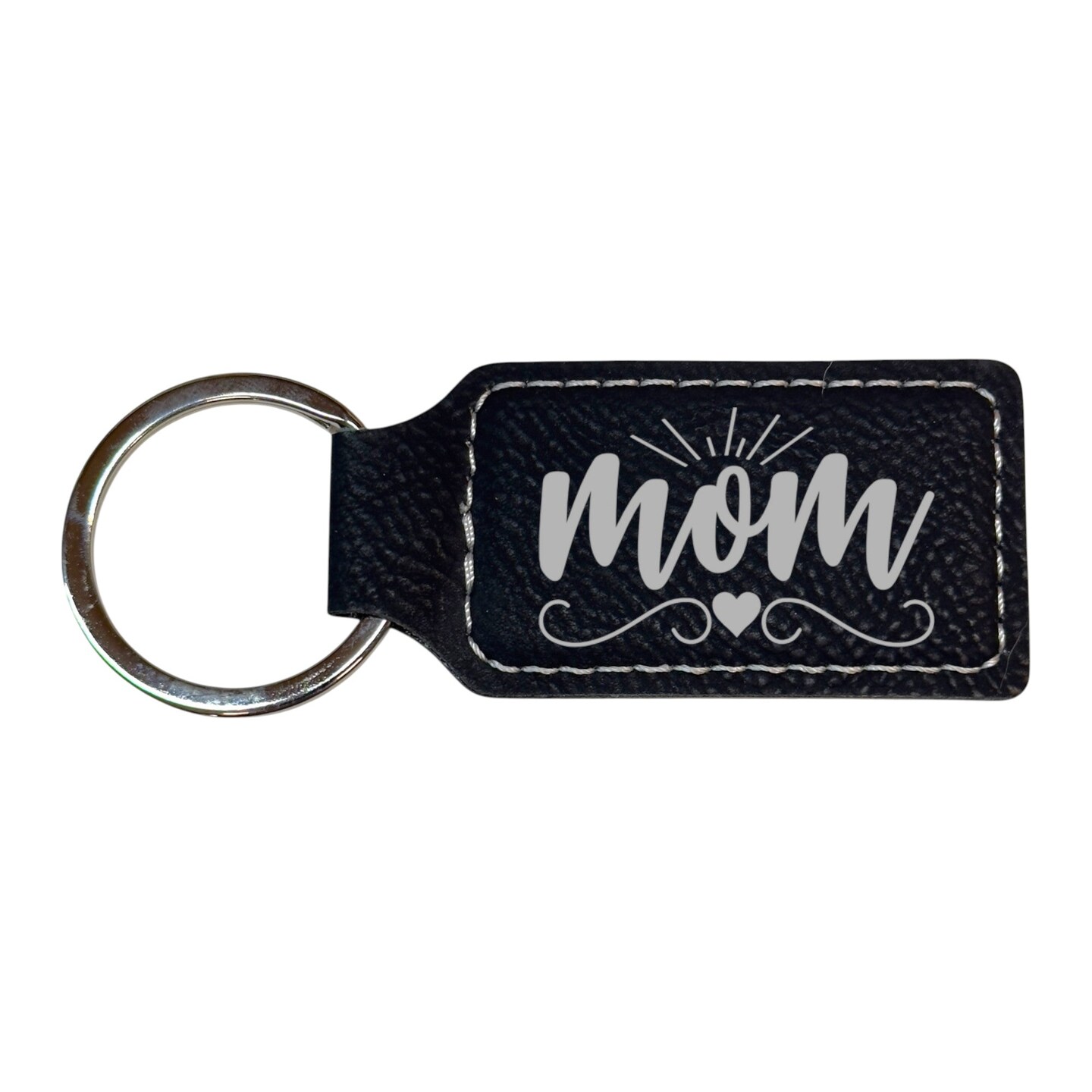 Keychain - Rectangle - Mom - Leather | Michaels