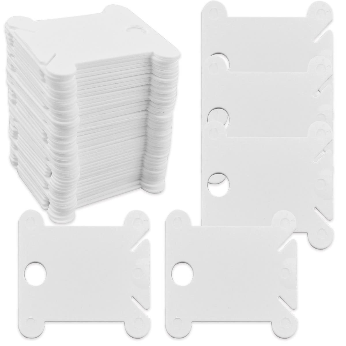 120 Pieces Plastic Floss Bobbins for Cross Stitch Embroidery Cotton ...