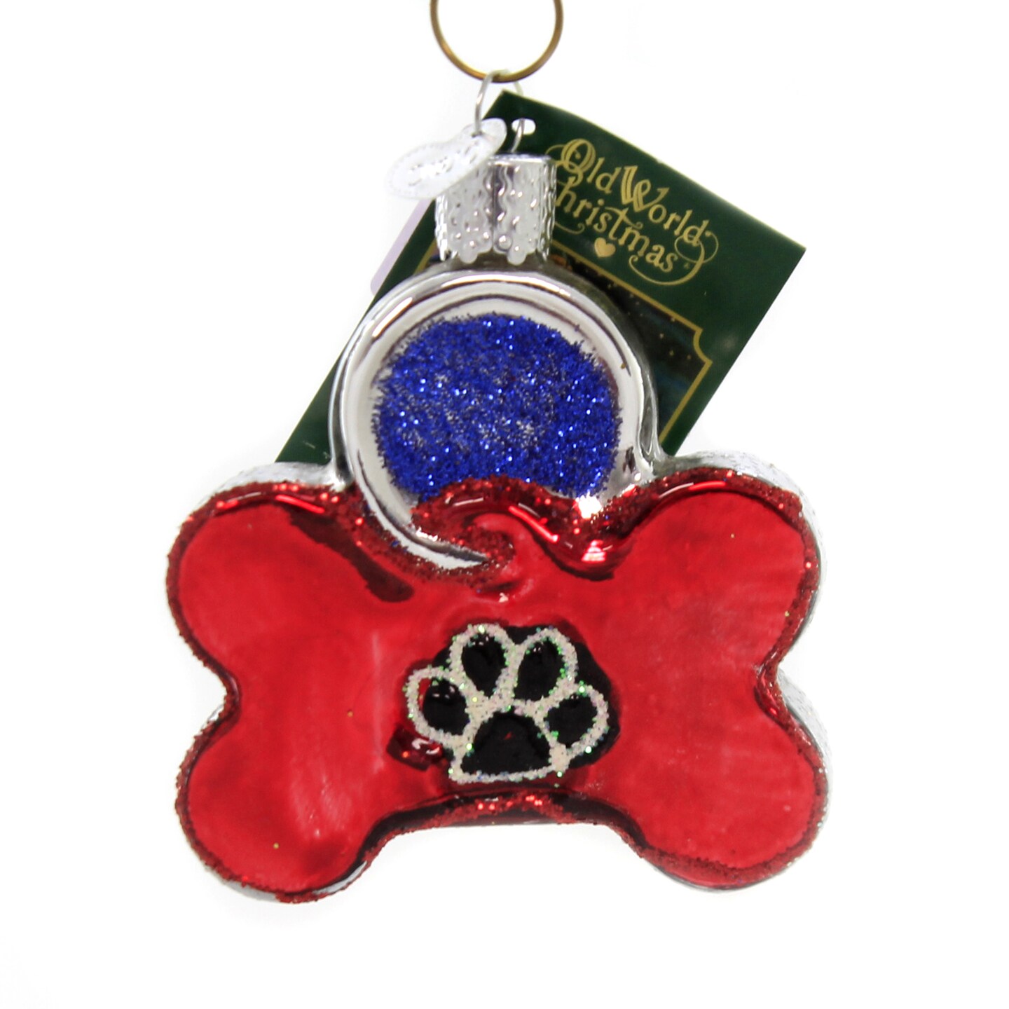 Old World Christmas 3.0 Inch Dog Tag Tree Ornament , Pets Name Owner Id ...