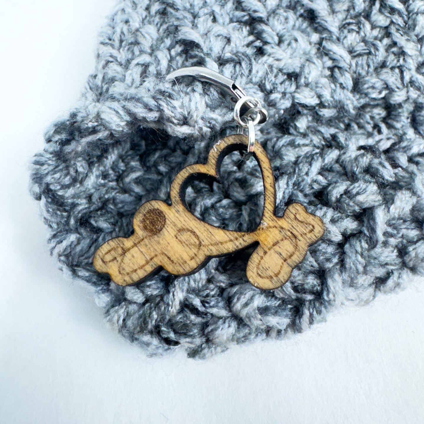 Yarn Ball with Heart 2 - Handmade Wooden Stitch Marker - SM00003 ...