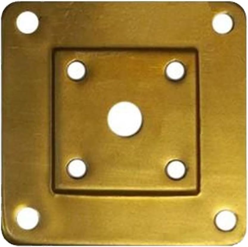 3 Inch Square Vented Solid Brass Vase Cap for Lamps, Fixtures, & Lamp ...