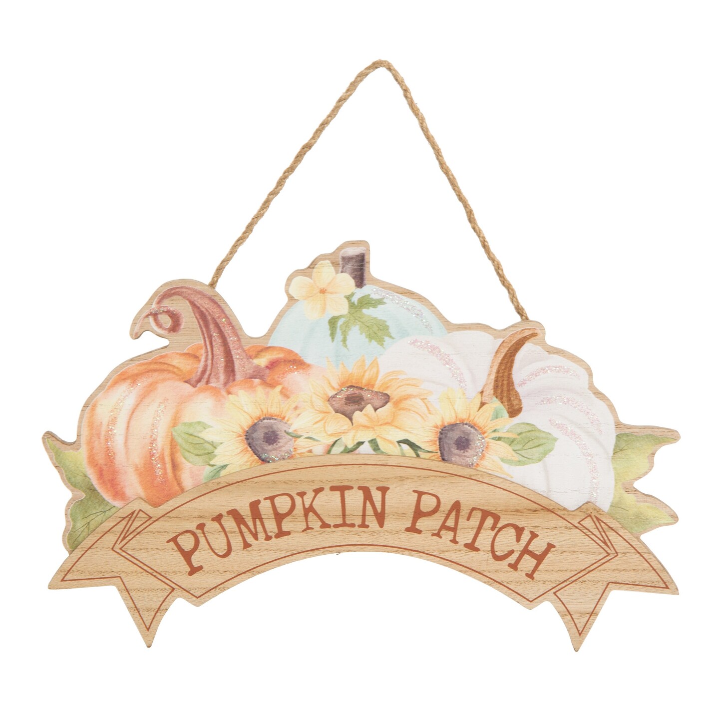 Transpac 11.75 in Multicolored Harvest Die Cut Pumpkin Patch Wall Sign ...