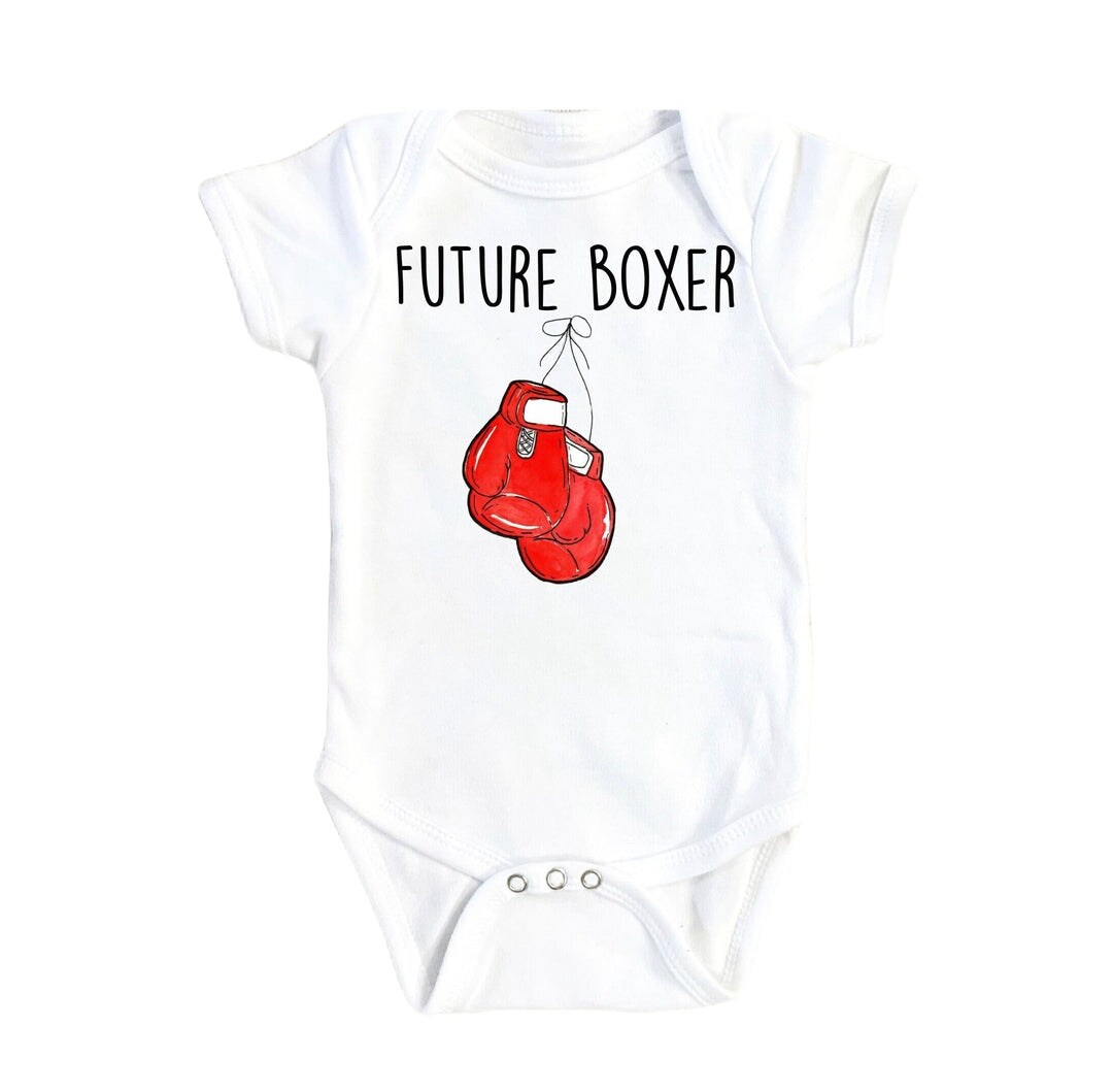 Boxing Future Red - Baby Boy Girl Clothes Infant Bodysuit Funny Cute ...