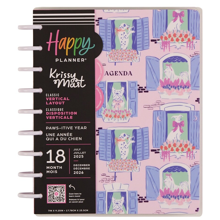 Happy Planner 18-Month Classic Disc Bound Planner-Paws-Itive Year; Jul ...