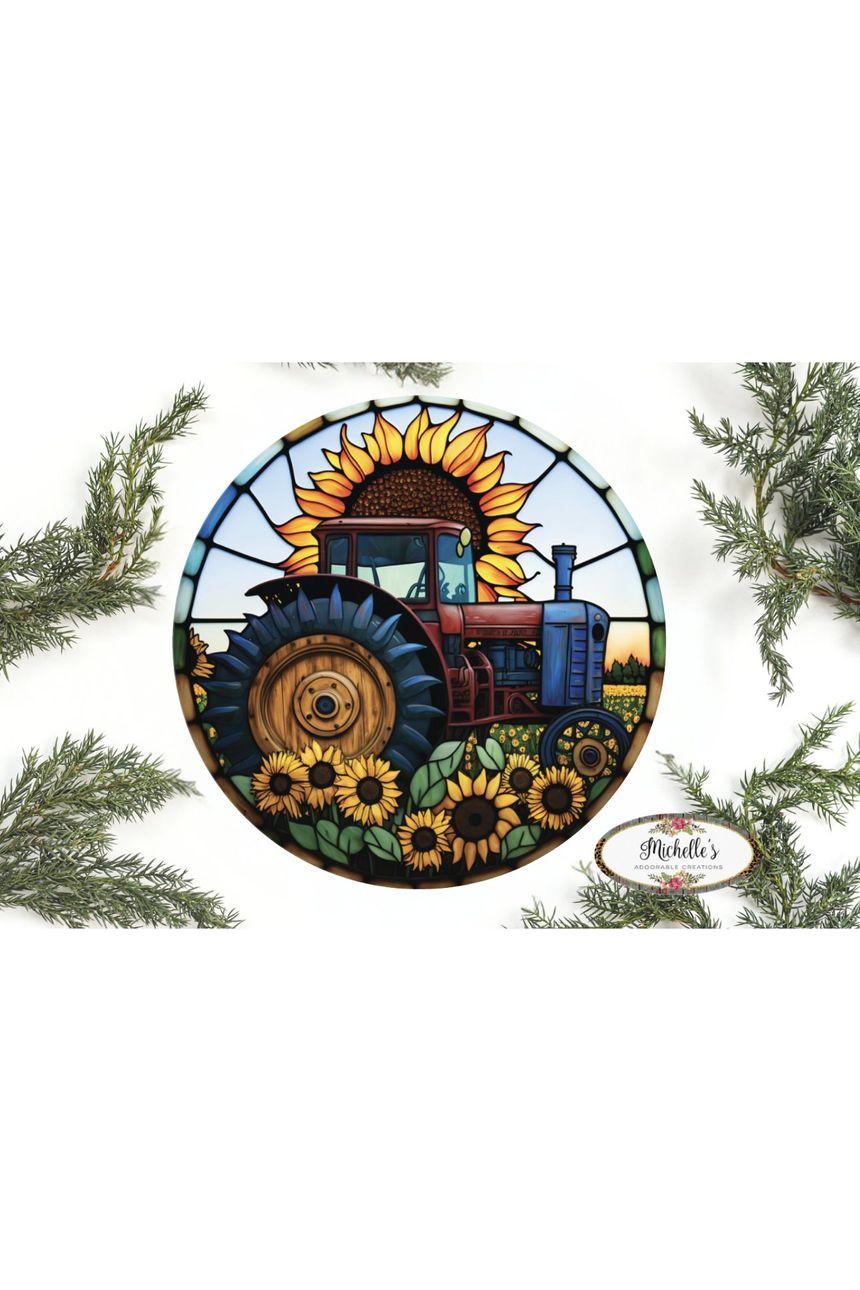 Faux Stained Glass Vintage Tractor Sign | Michaels