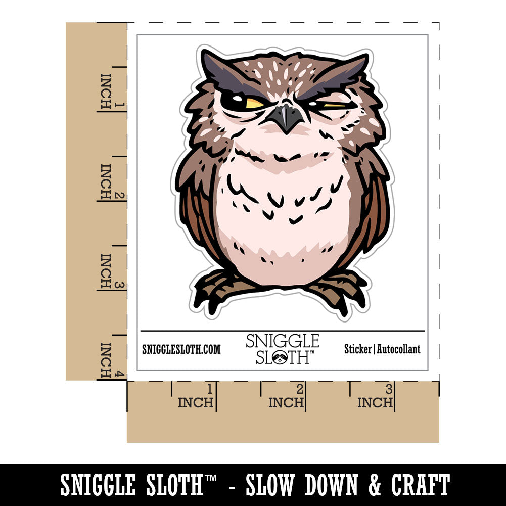 Water Bottle Sticker Set Suspicious Doubtful Owl Side Eye Bird Cute ...