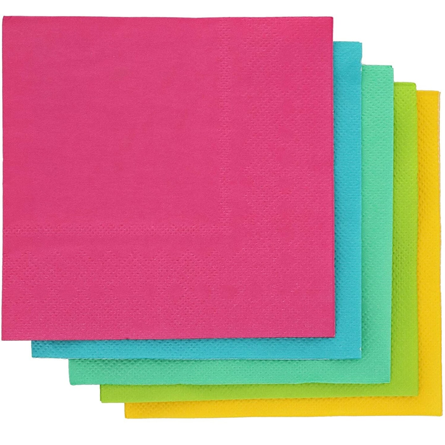 Tropical Neon Paper Napkins, 5 Colors (5 x 5 Inches, 200 Pack) | Michaels