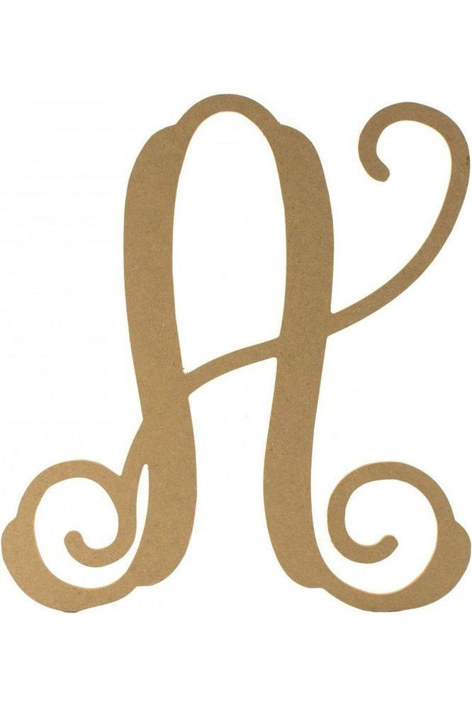 Vine Monogram Script Letter - Unfinished Wood | Michaels