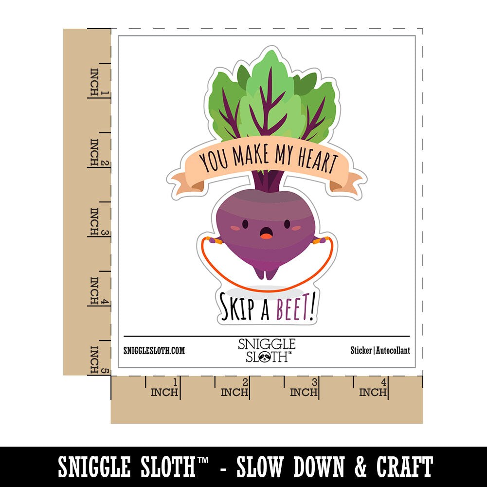 Water Bottle Sticker Set You Make My Heart Skip A Beet Jump Rope Cute ...