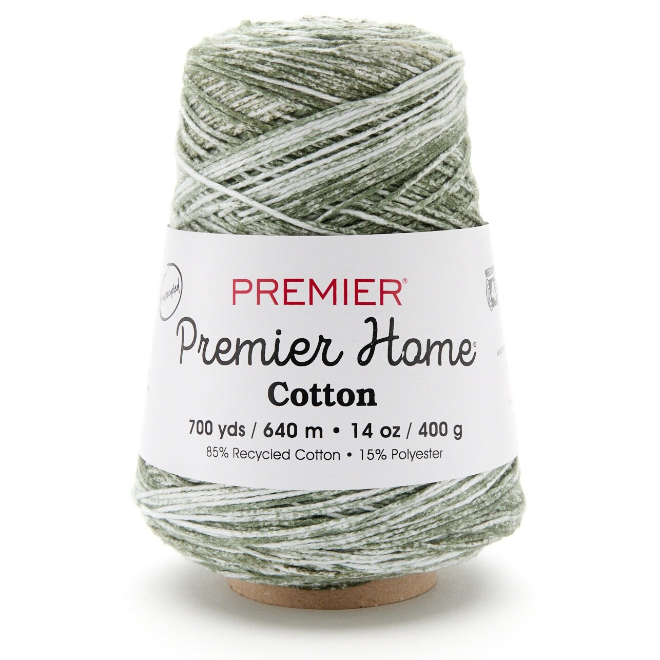 Premier Home Cotton Multi Yarn Cone, Color: Moss Green Splash, Count: 1 ...
