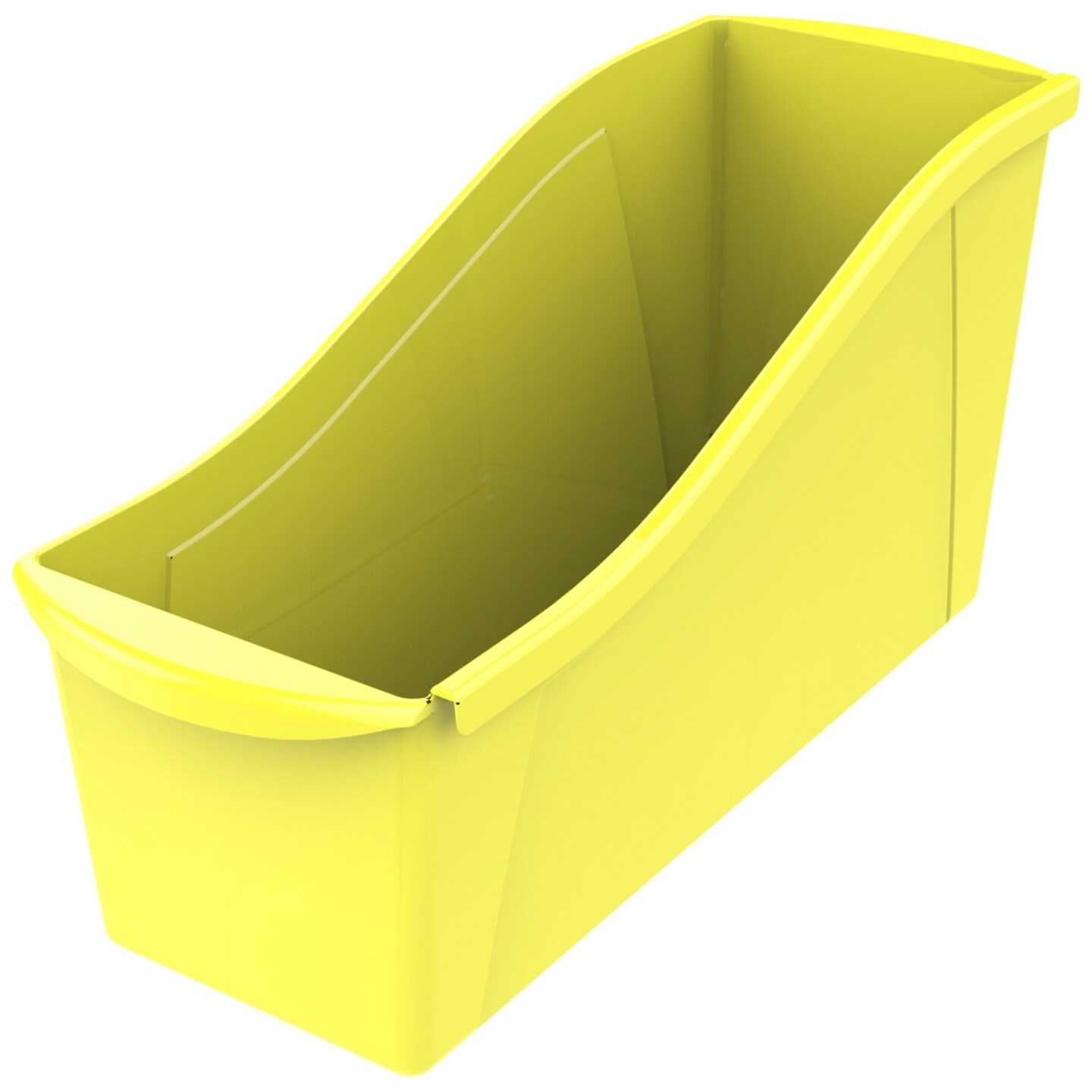 Storex Interlocking Book Bin, Large, 14-1/4 x 5-1/4 x 7 Inches, Yellow ...