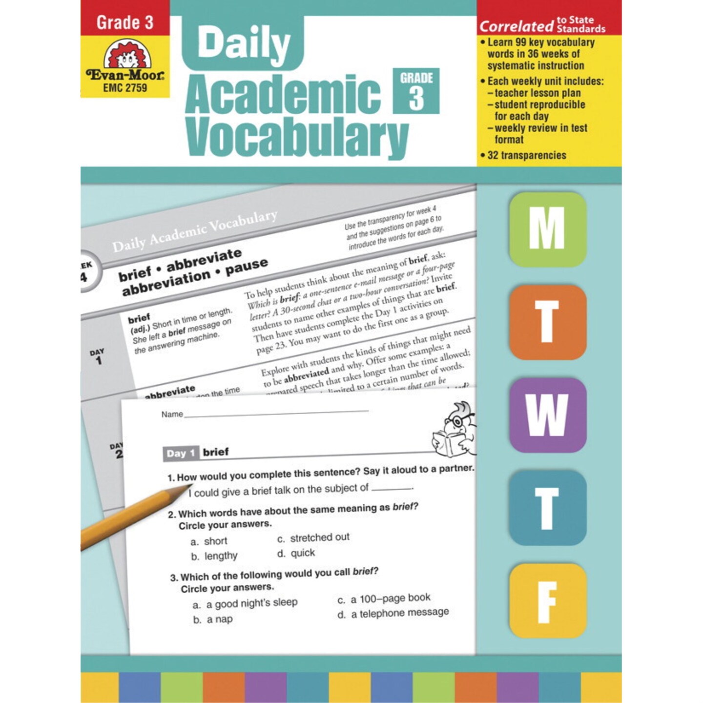 Evan-Moor Daily Academic Vocabulary, Grade 3 - Teachers Edition | Michaels