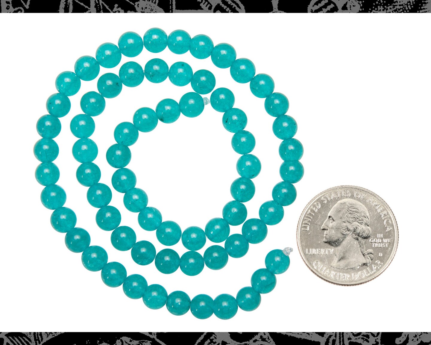 Teal 6mm Round Chalcedony Beads - One Strand Bead-B50 | Michaels
