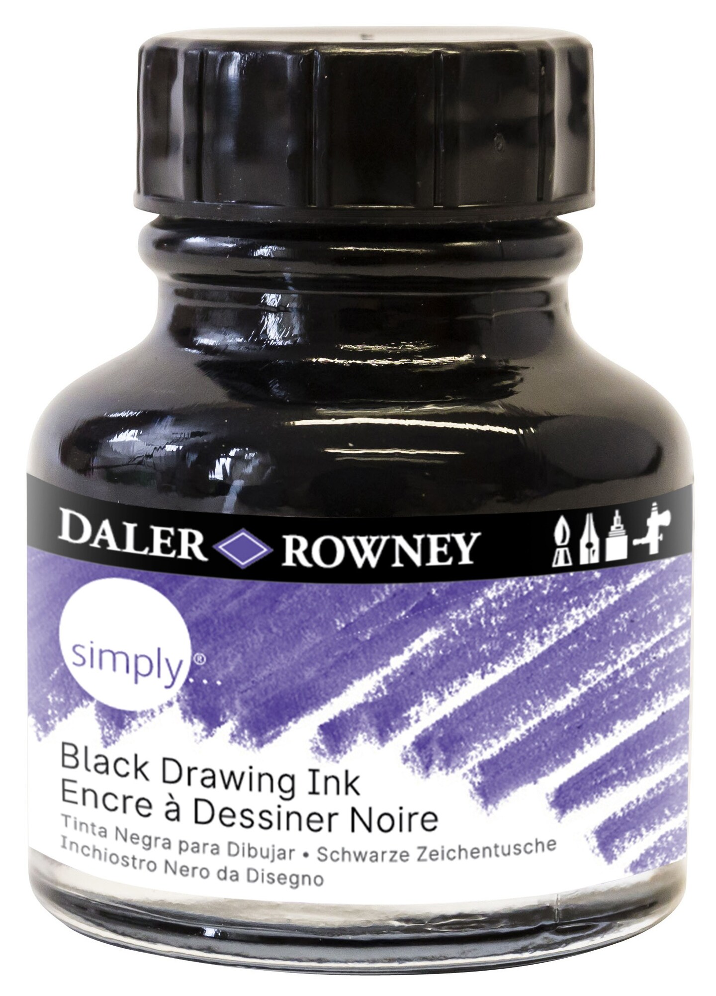 Daler-Rowney Simply Drawing Ink 29.5ml-Black India | Michaels
