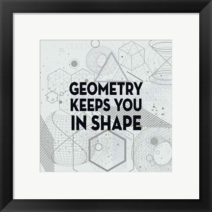Framed Art Geometry Keeps You In Shape Light Pattern Wall Decor 18x24 ...