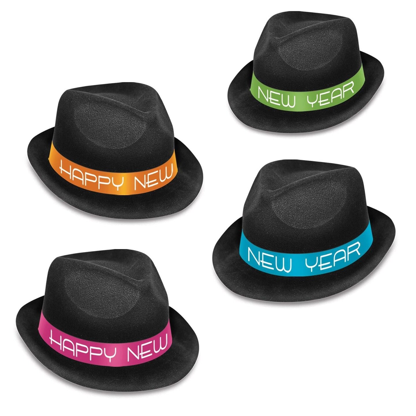 25 Pack Bulk New Year's Eve Neon Glow Chairman Hats | Michaels