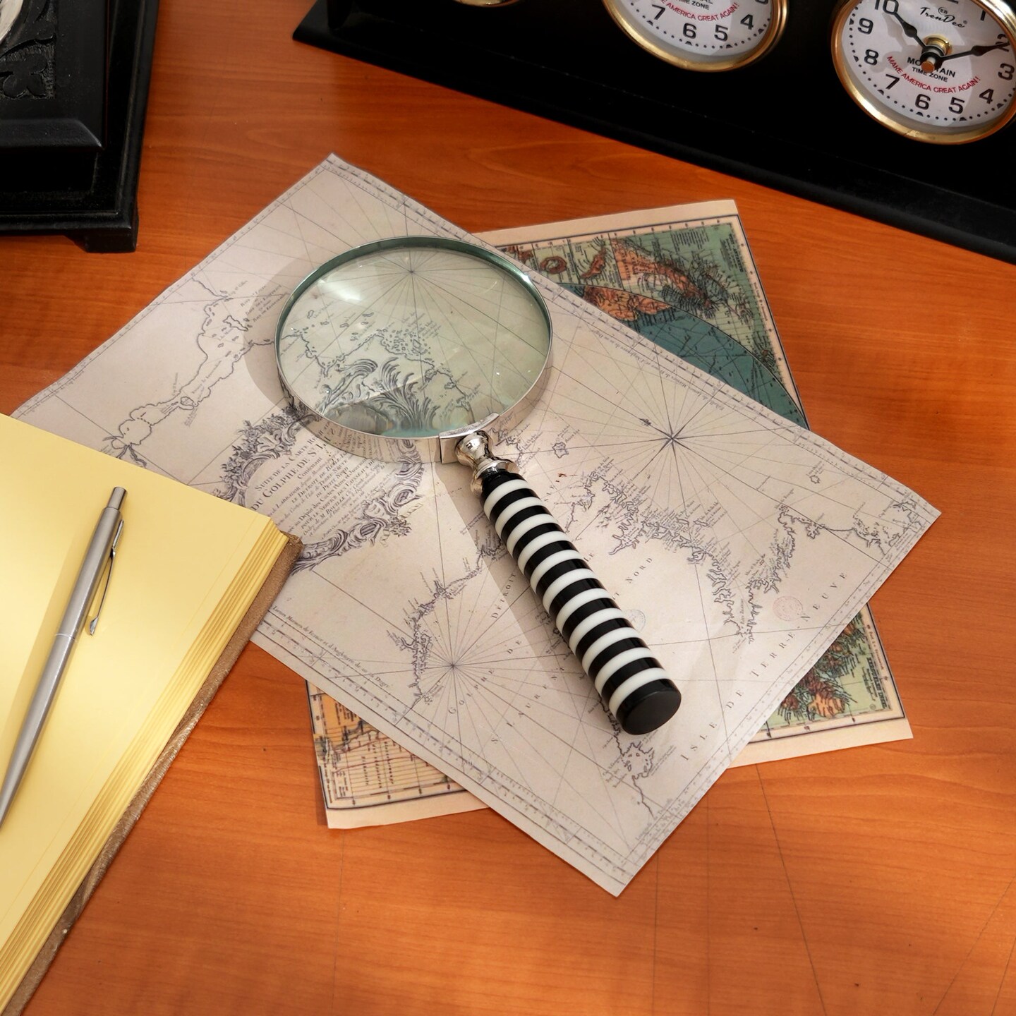 Magnifying Glass with Black & White Stripes Resin Handle | Michaels