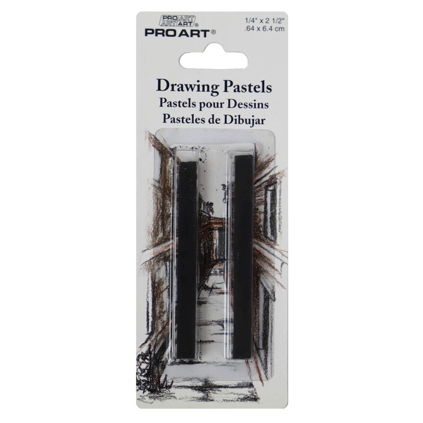 Pro Art Drawing Pastel 2 Per Card, Black B | Michaels