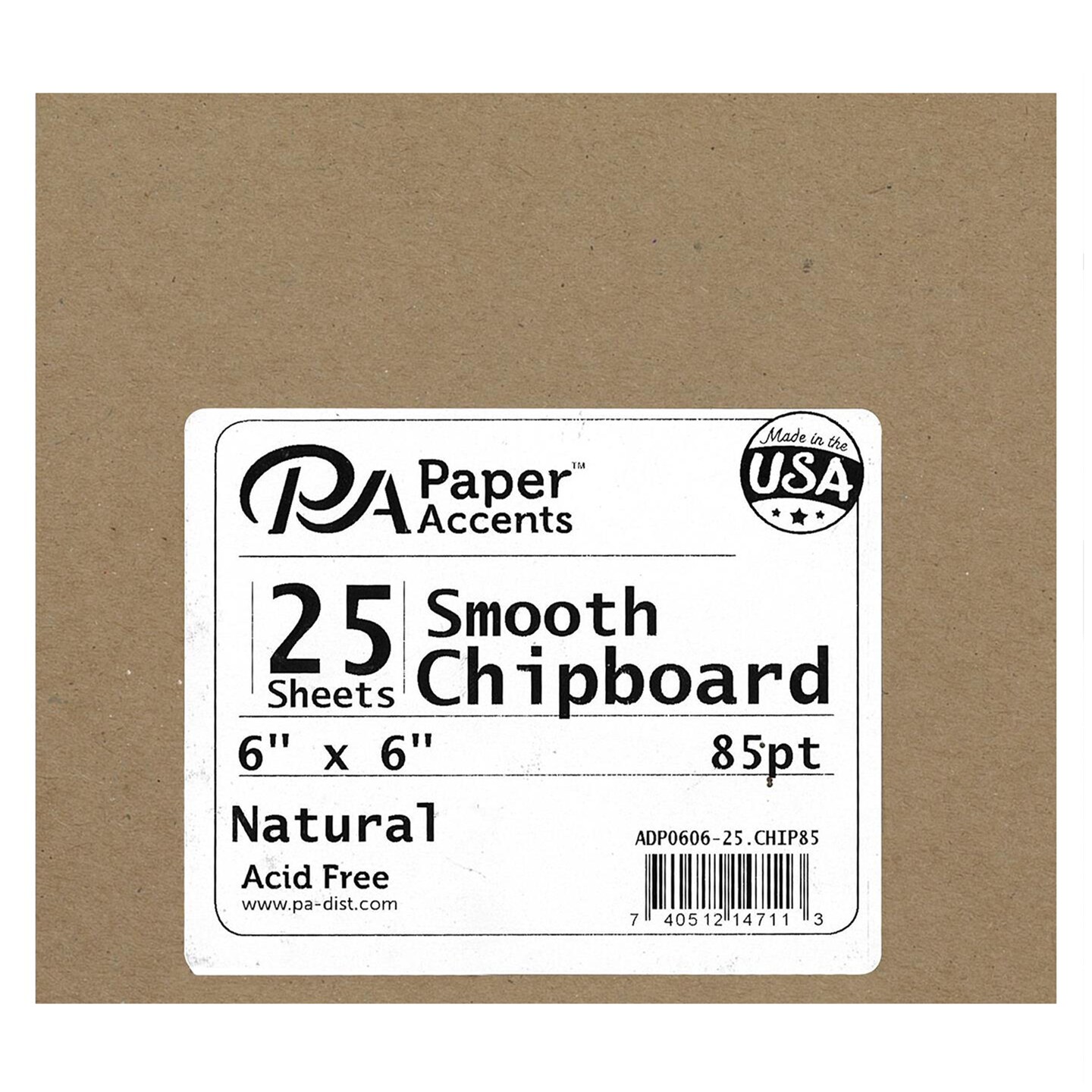 Chipboard 6x6 2X Heavy 85pt 25pcPk Natural | Michaels