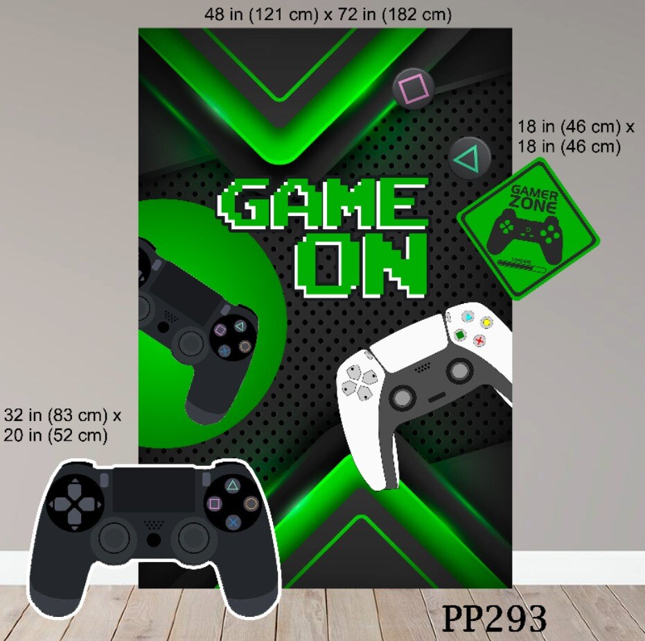PP293 Gamer coroplast cutouts signs props standees party decor backdrop ...