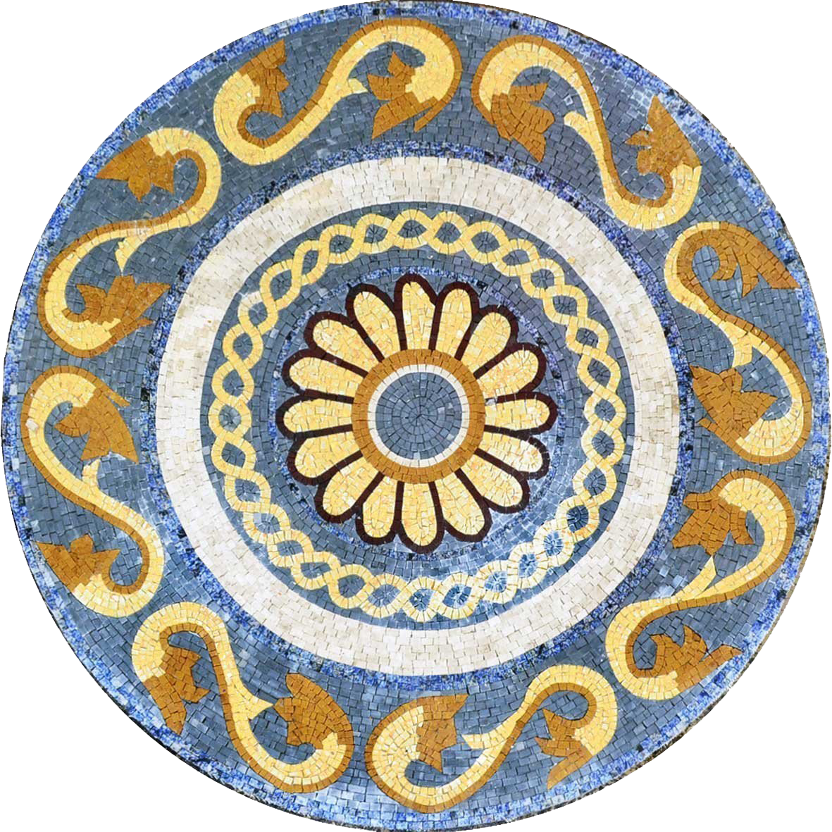 Round Roman Flower Mosaic - Caius | MakerPlace by Michaels