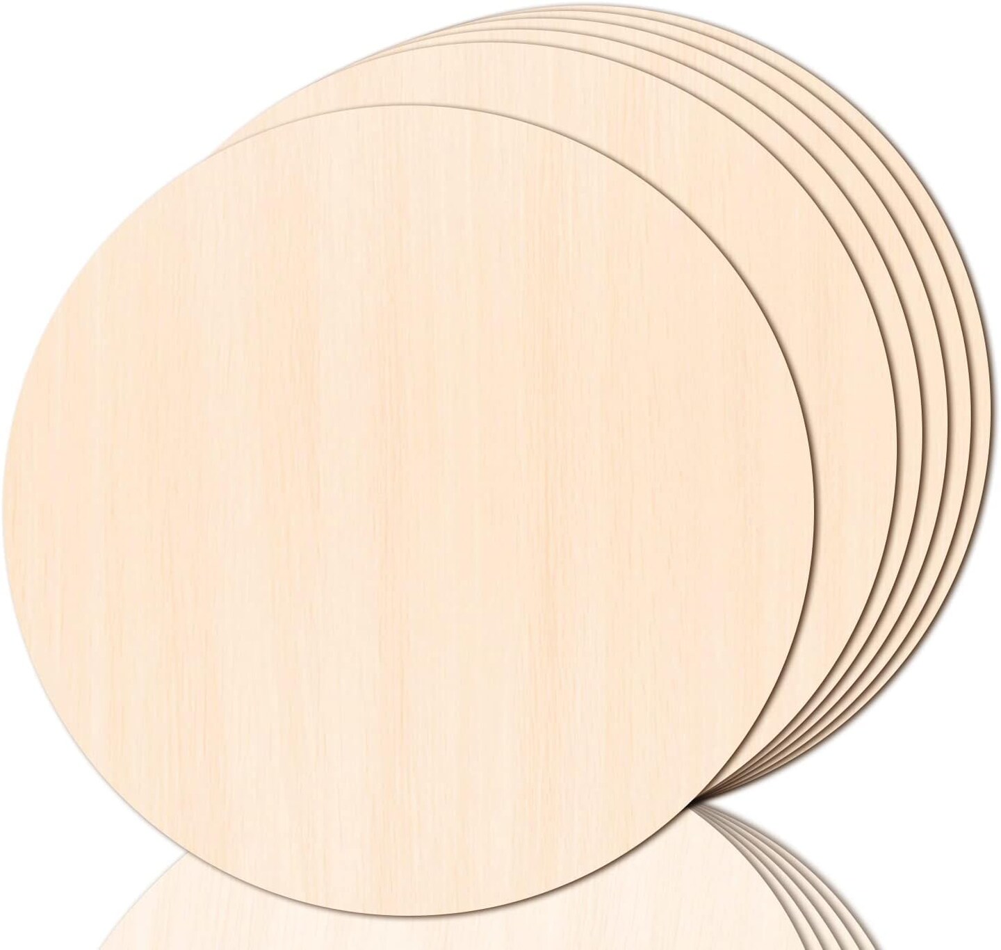 6PACK Wood Circles for Crafts，14 Inch Unfinished wood rounds Discs ...
