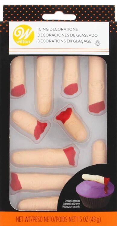 Wilton Severed Finger Icing Decoration 10-pack for Halloween Cakes and ...