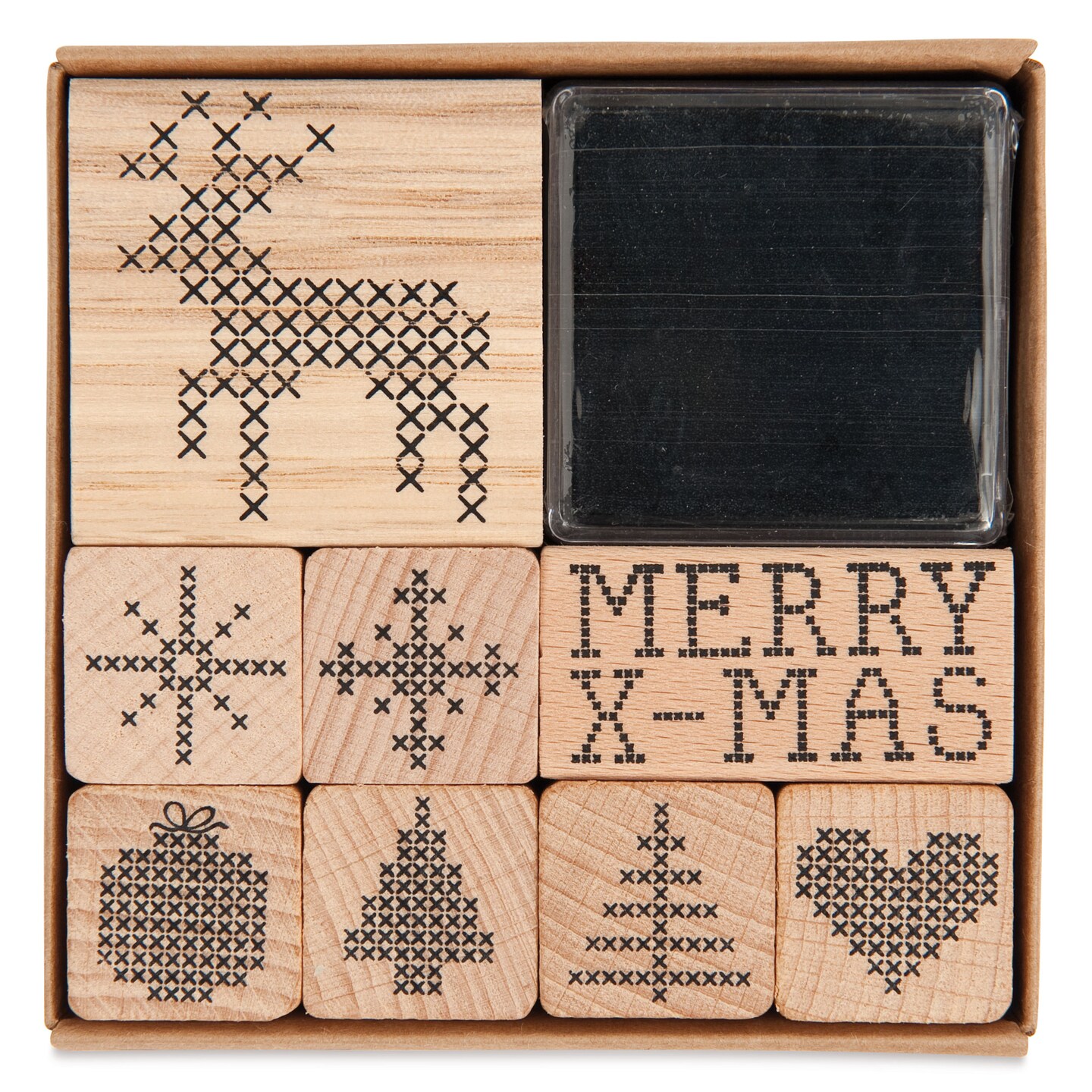Rico Design Paper Poetry Stamp Set - Set of 8, Holiday Cross-Stitch ...