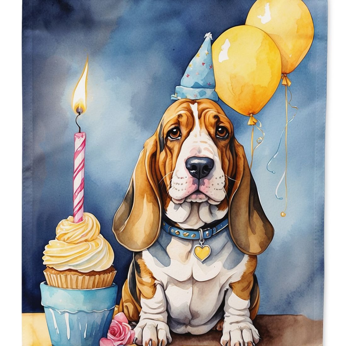 Edge Collections - 11.25" X 15.50" - Multicolor - Basset Hound Birthday ...