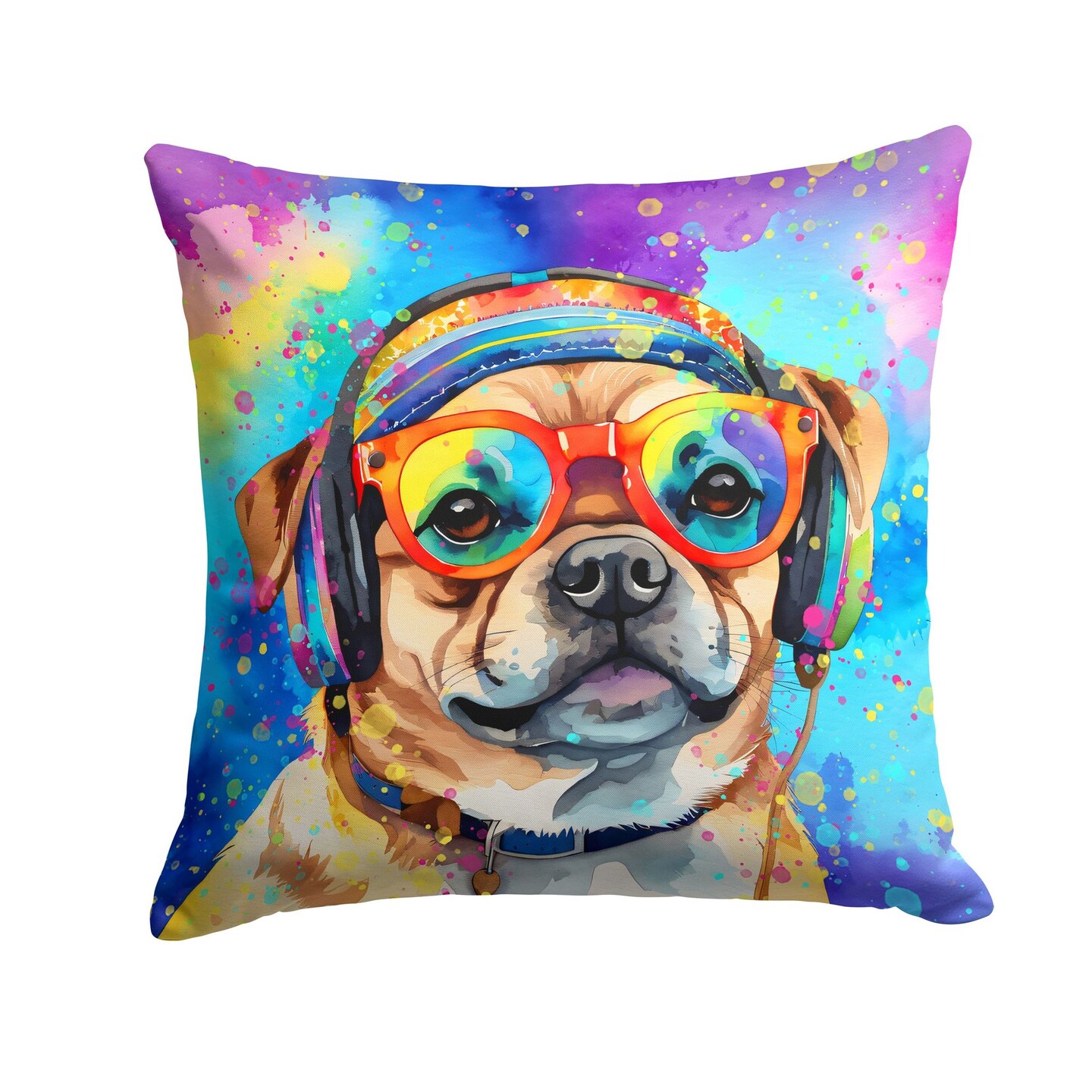 Edge Collections - 14" X 14" - Multicolor - Pillow Throw Dawg Hippie ...