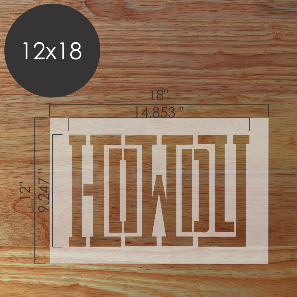Howdy Poster Art Stencil | DIY Stencil | Chalkboard Stencil | Wall Art ...