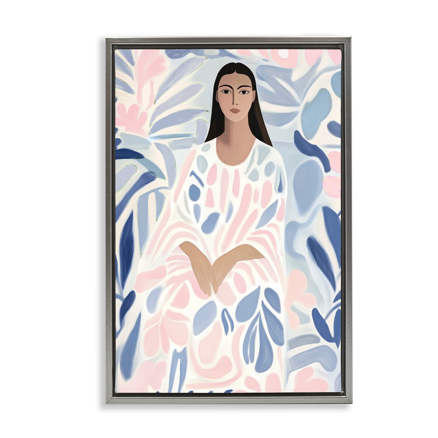 Stupell Industries Pastel Portrait Knowing Floating Frame, design by ...