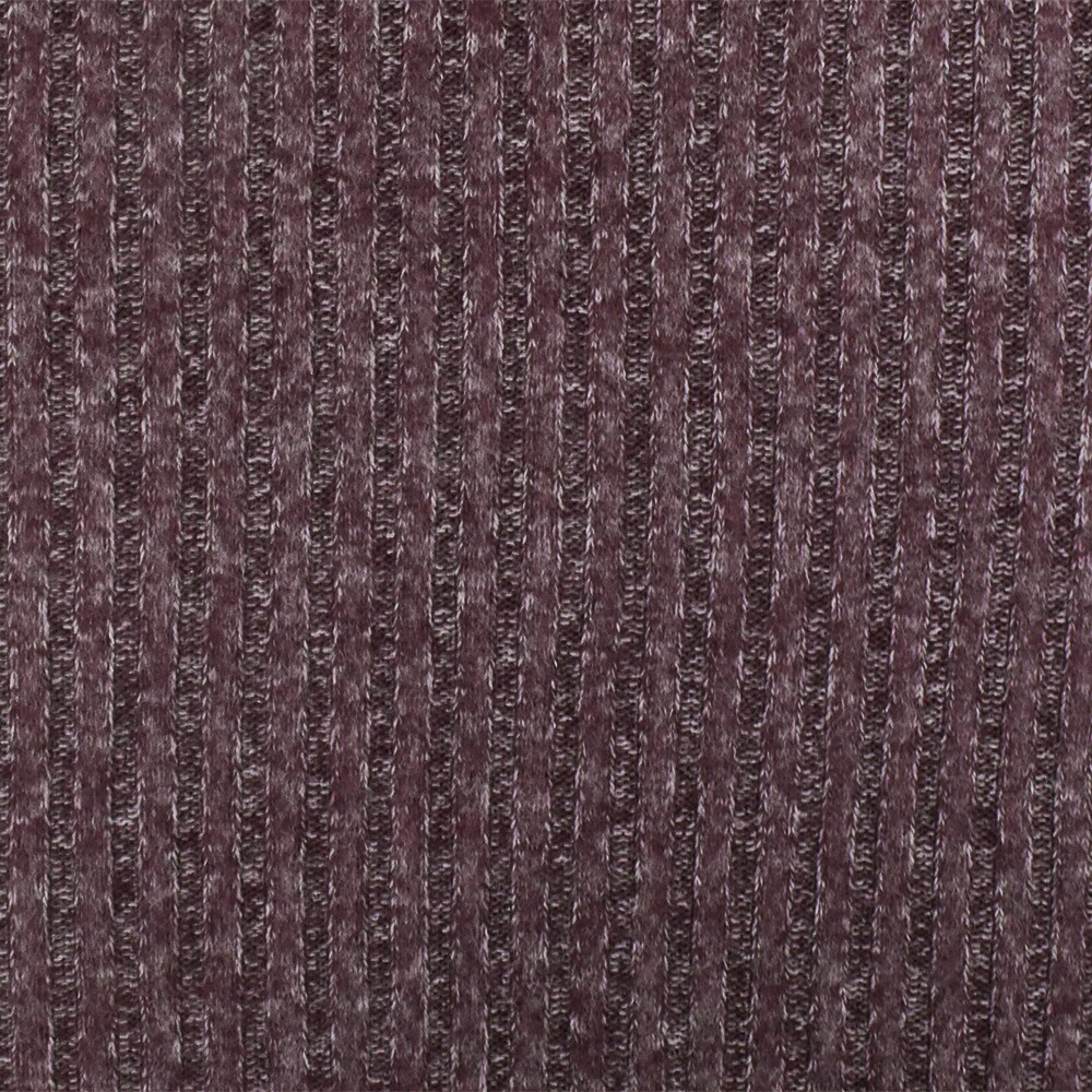 Plum Purple-Gray Texture Stretch Brushed Rib Knit Fabric By the Yard ...