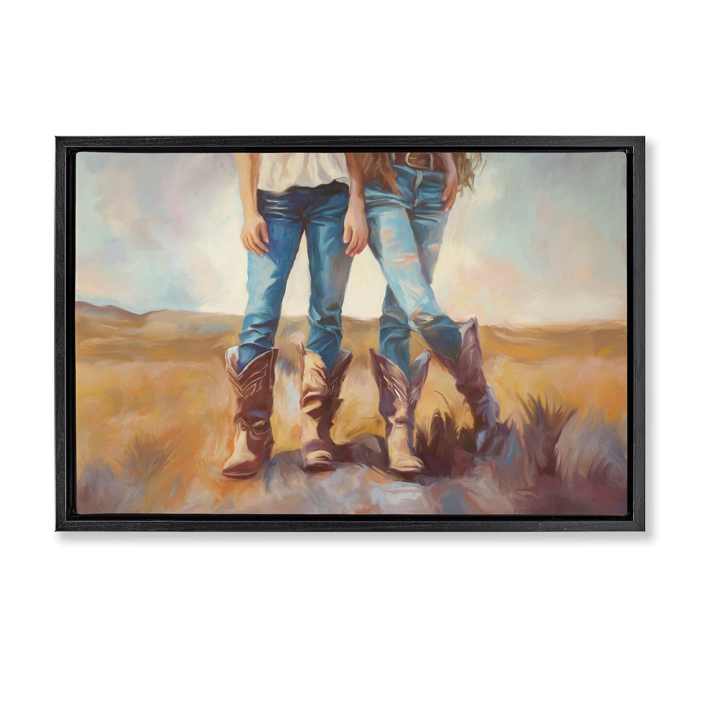 Stupell Industries All About The Cowboy Boots Floating Frame, design by ...