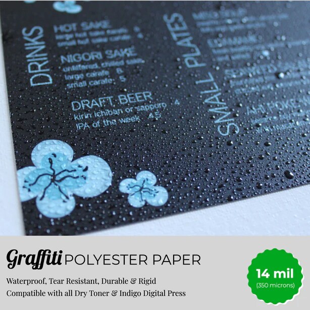 Graffiti Waterproof Papers (Scuff Free) - 14 mil 420 gr Rigid Polyester ...
