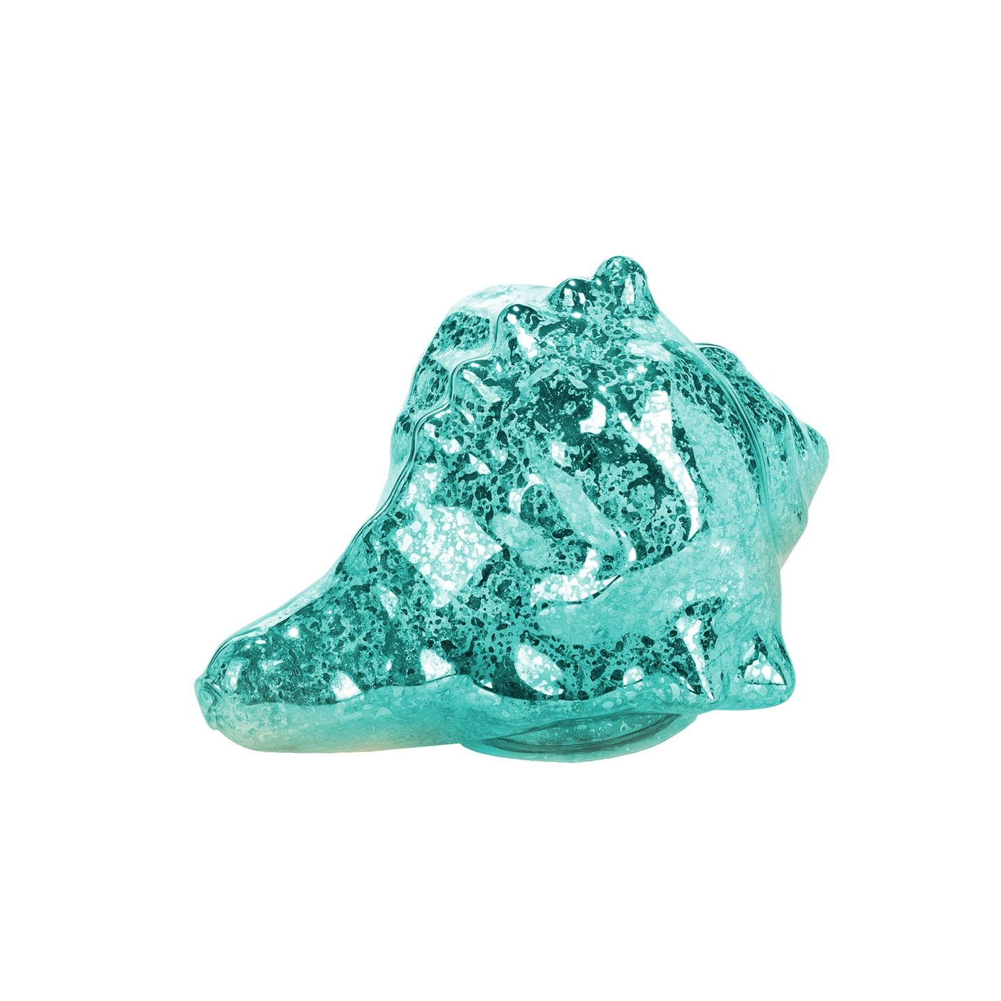 7.25" GLASS TEAL CONCH SHELL with Light-Up LED | Michaels