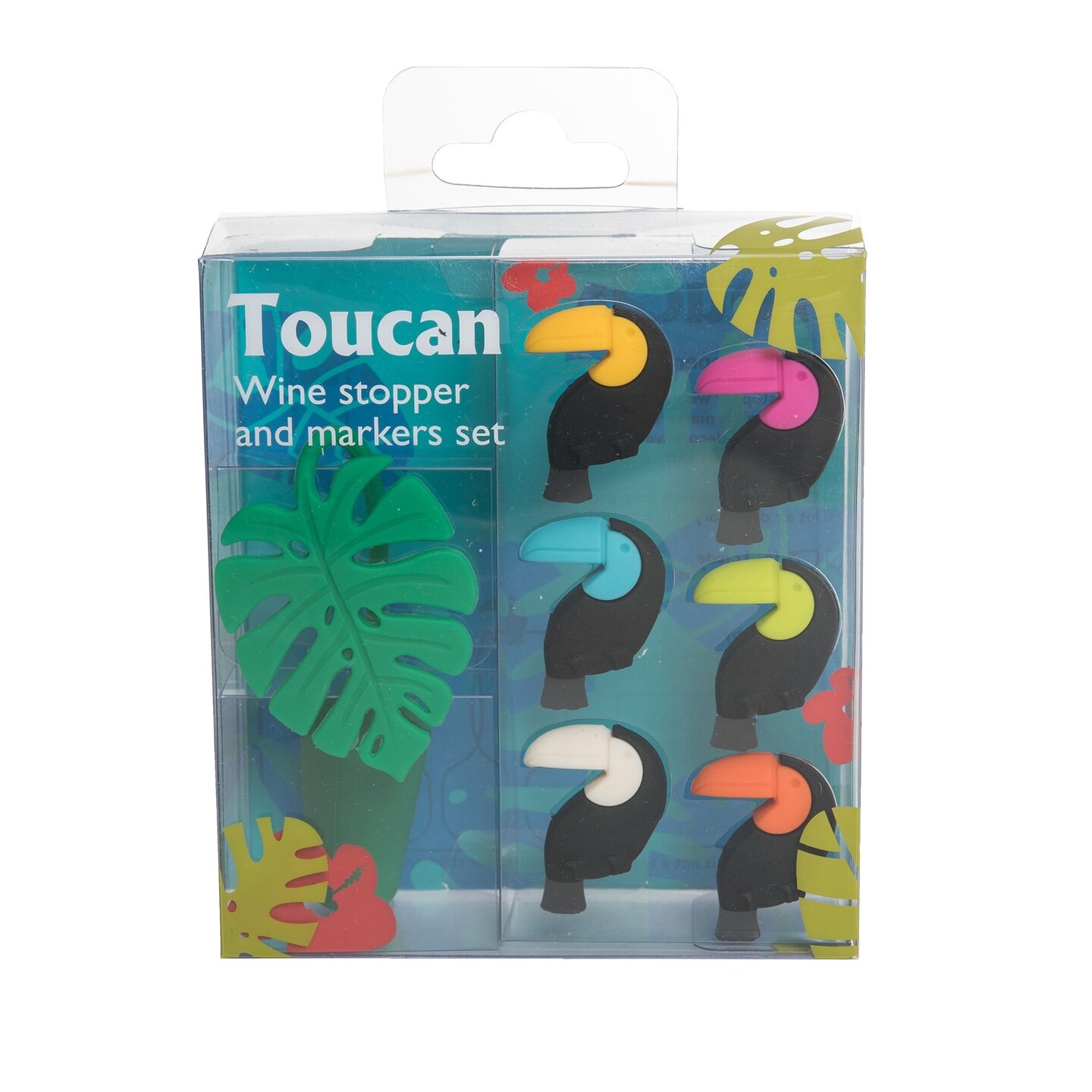 SILCONE BTL STOP TOUCAN WINE MARKERS SET | Michaels