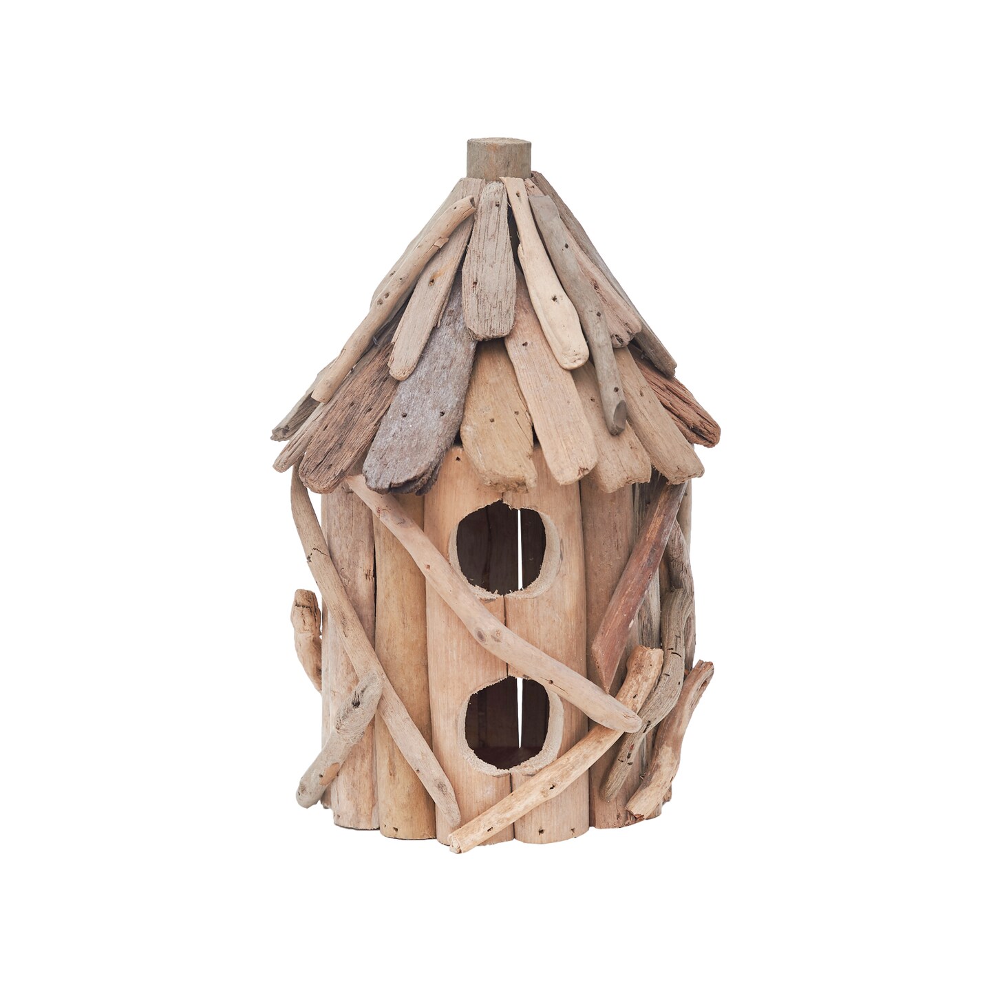 Driftwood Round Birdhouse W/ 2 Holes | Michaels